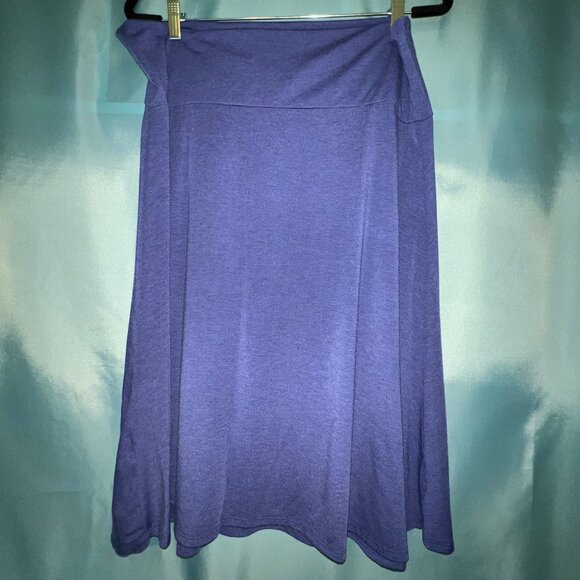 LuLaRoe | Skirts | Lularoe Azure Solid Blue Skirt 3xl | Poshmark